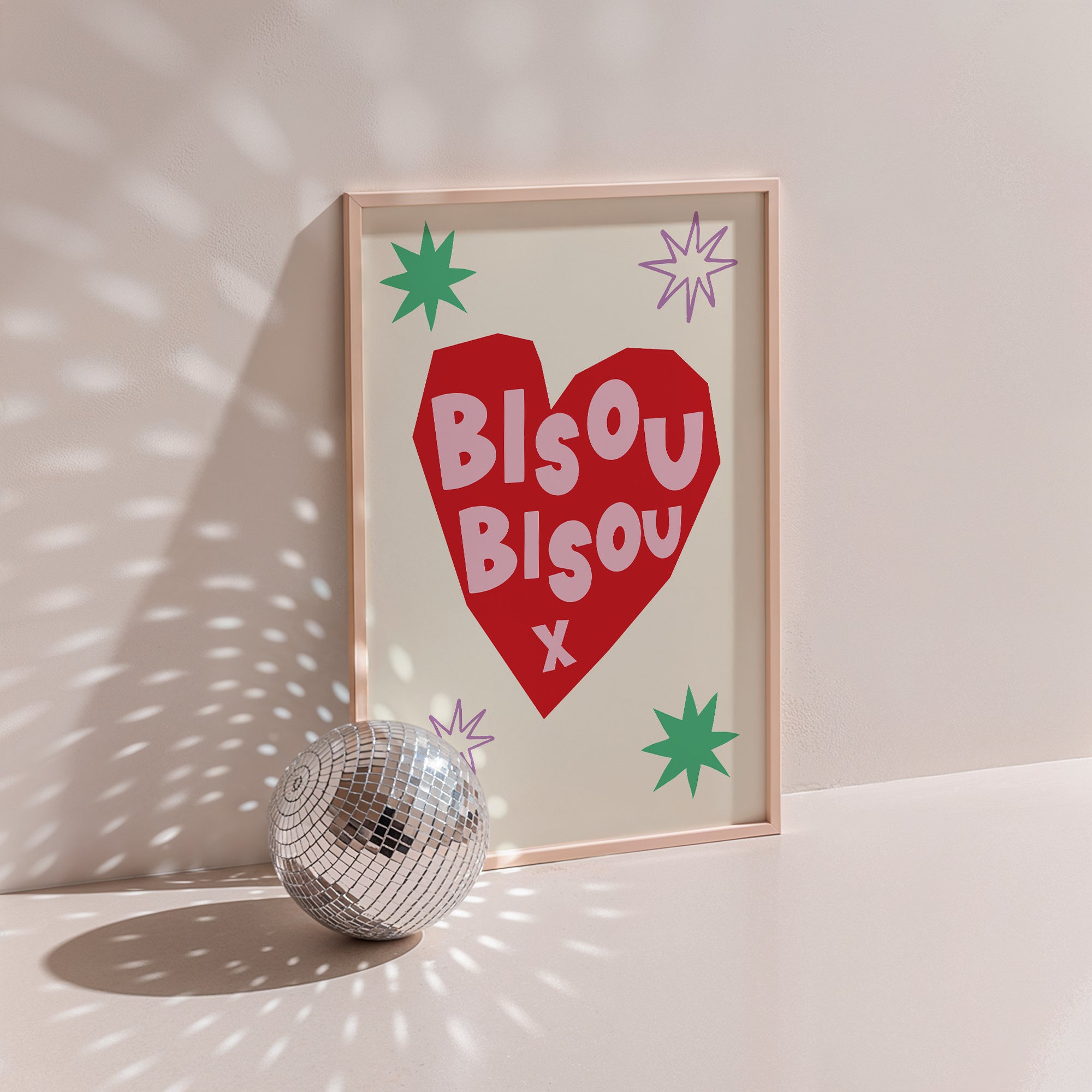 Bisou Bisou Abstract Print | Unique Wall Art from Moonshine Prints