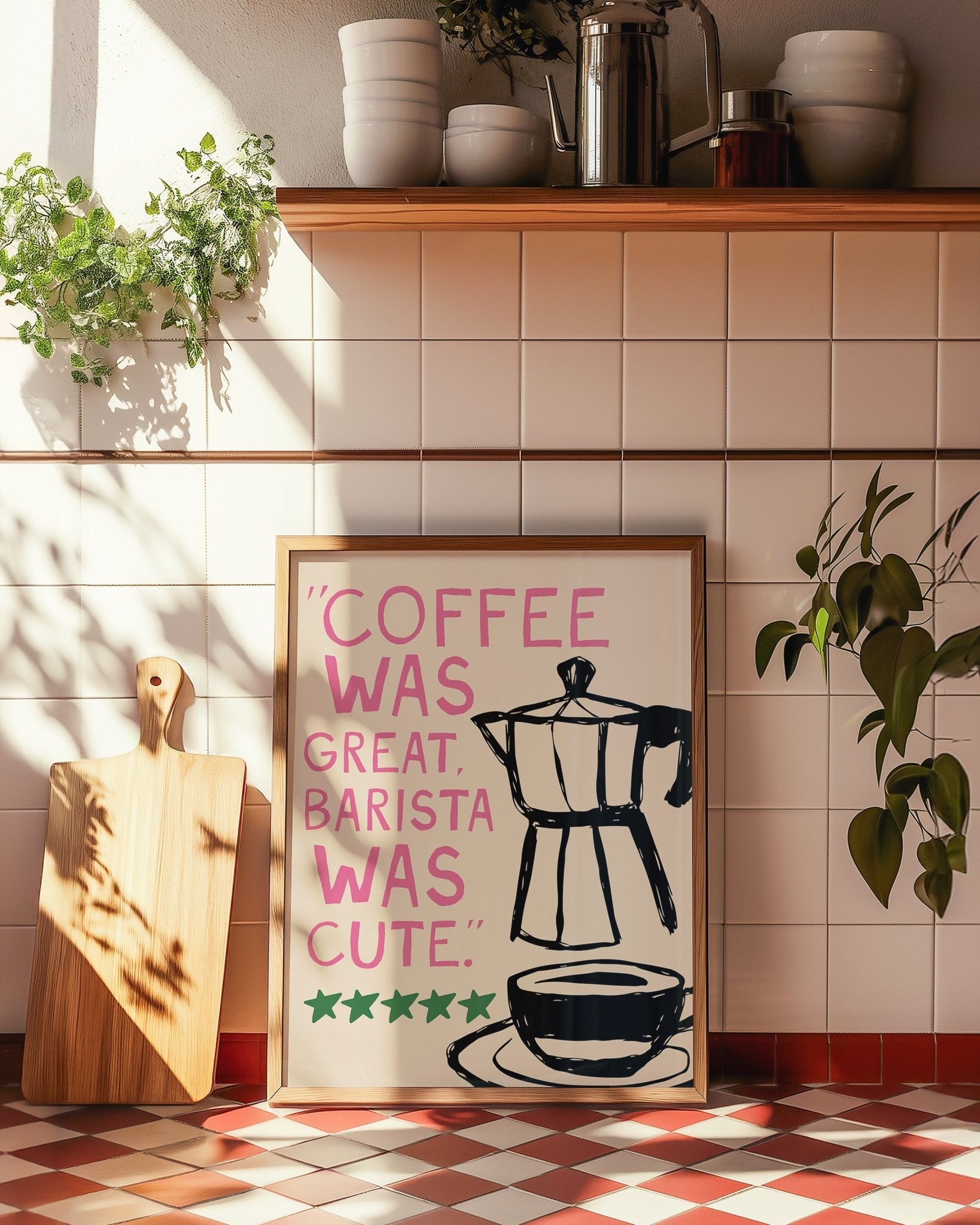 Barista Was Cute Funny Coffee Poster | Unique Wall Art from Moonshine ...
