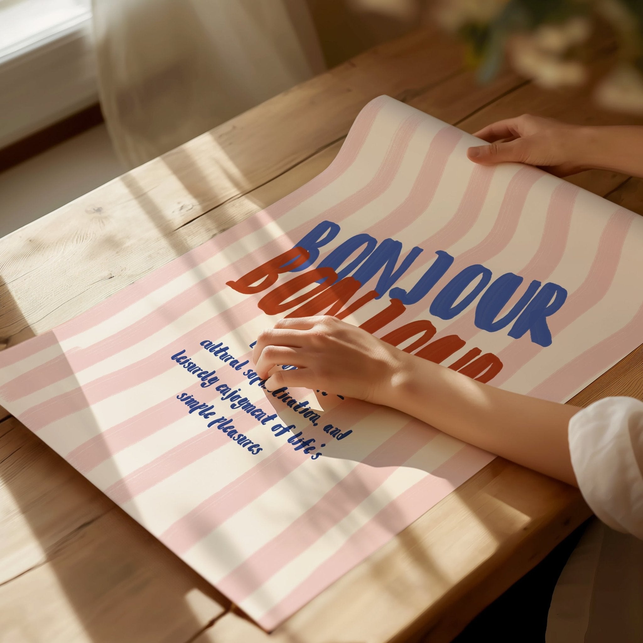 Bonjour Print | Unique Wall Art from Moonshine Prints