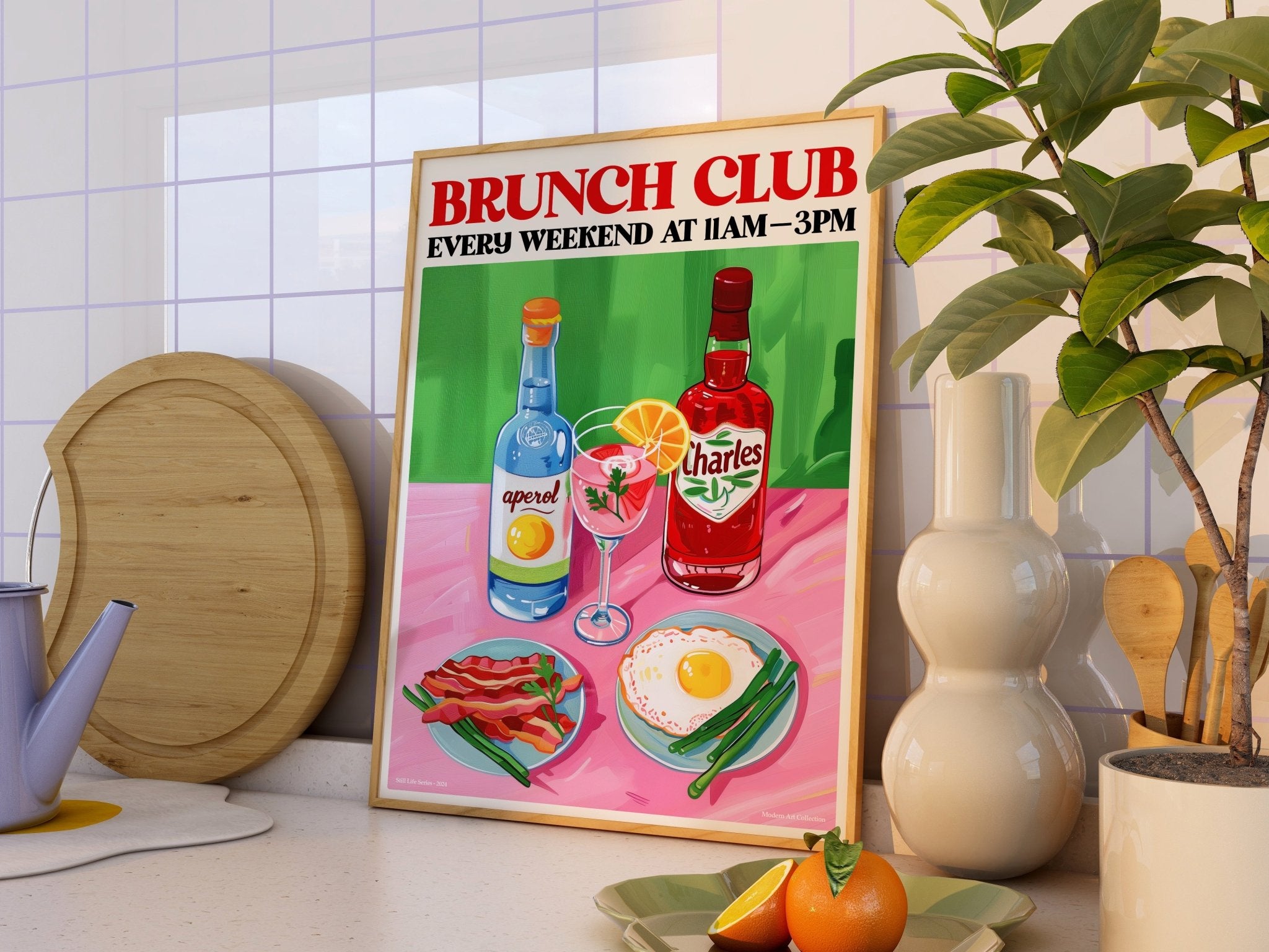 Brunch Club Print | Unique Wall Art from Moonshine Prints
