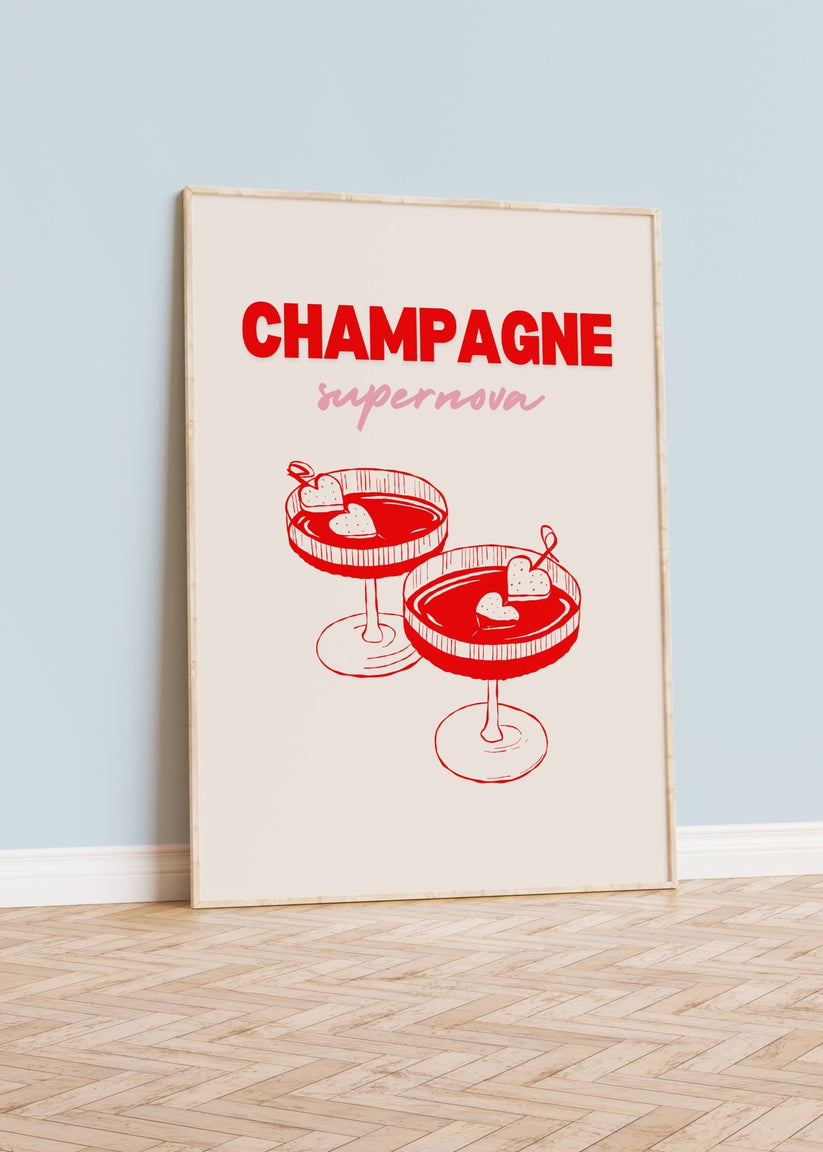 Champagne Supernova Print | Unique Wall Art from Moonshine Prints