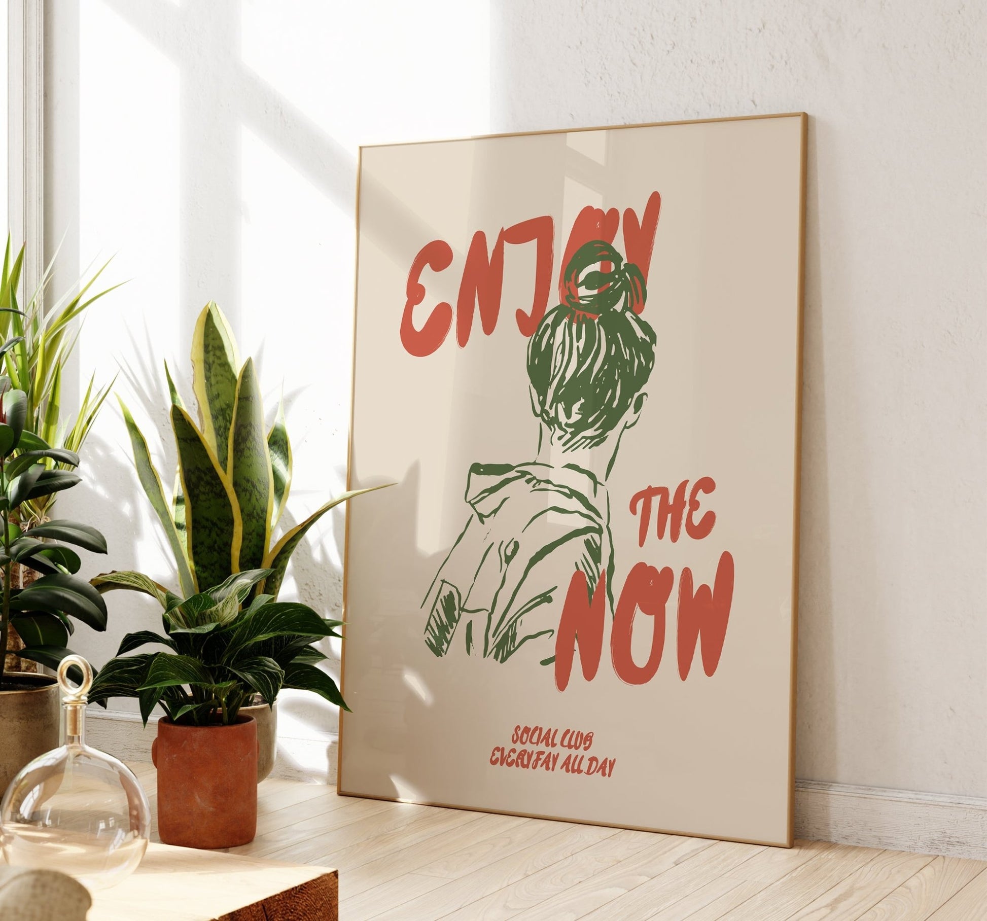 Enjoy the Now Quote Print | Unique Wall Art from Moonshine Prints