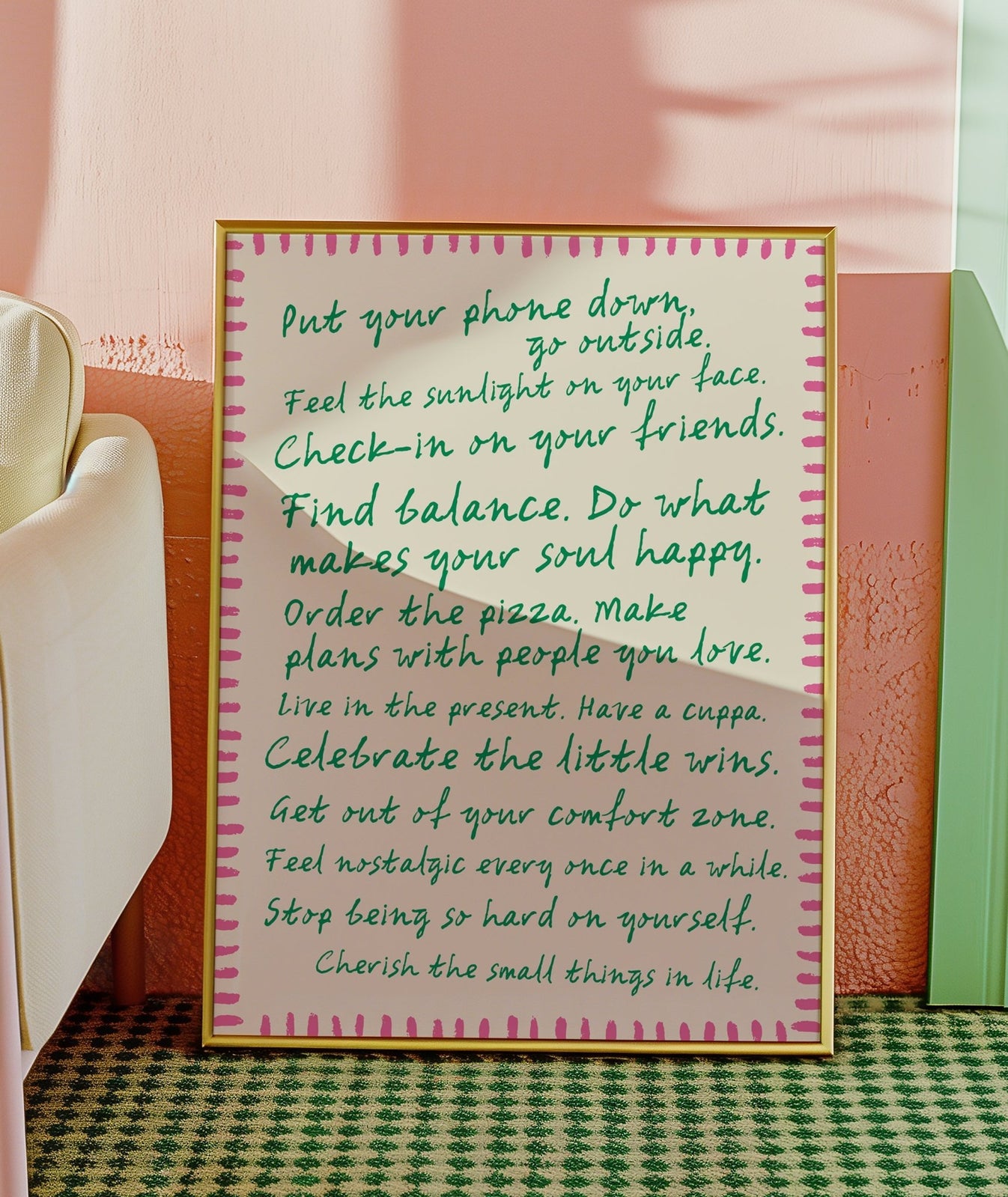 Feel Good Manifesto Print | Unique Wall Art from Moonshine Prints