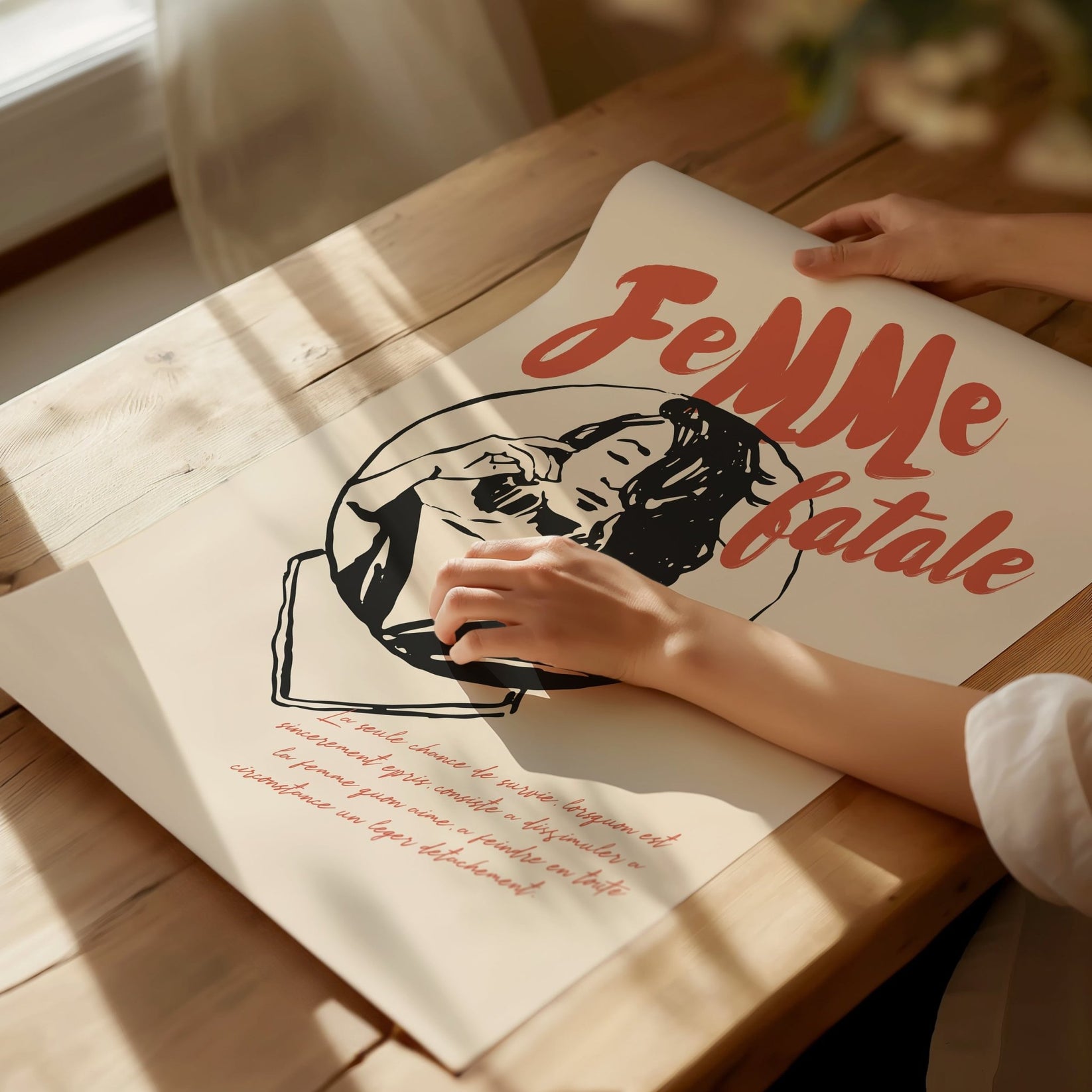 Femme Fatale French Print | Unique Wall Art from Moonshine Prints