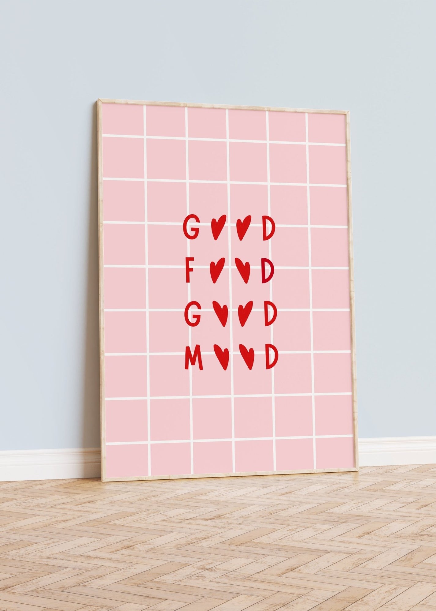 Good Food Good Mood Print | Unique Wall Art from Moonshine Prints
