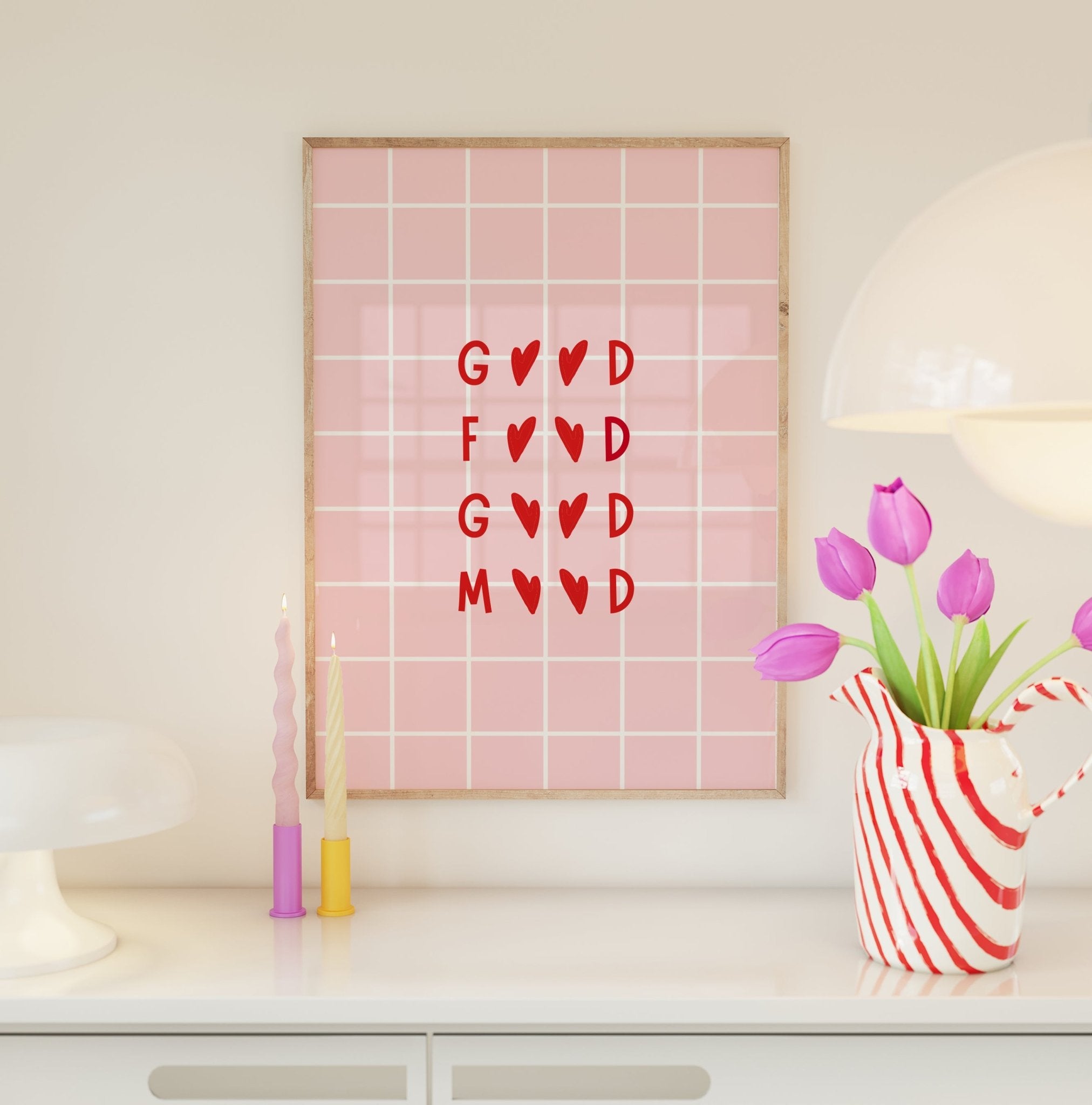 Good Food Good Mood Print | Unique Wall Art from Moonshine Prints