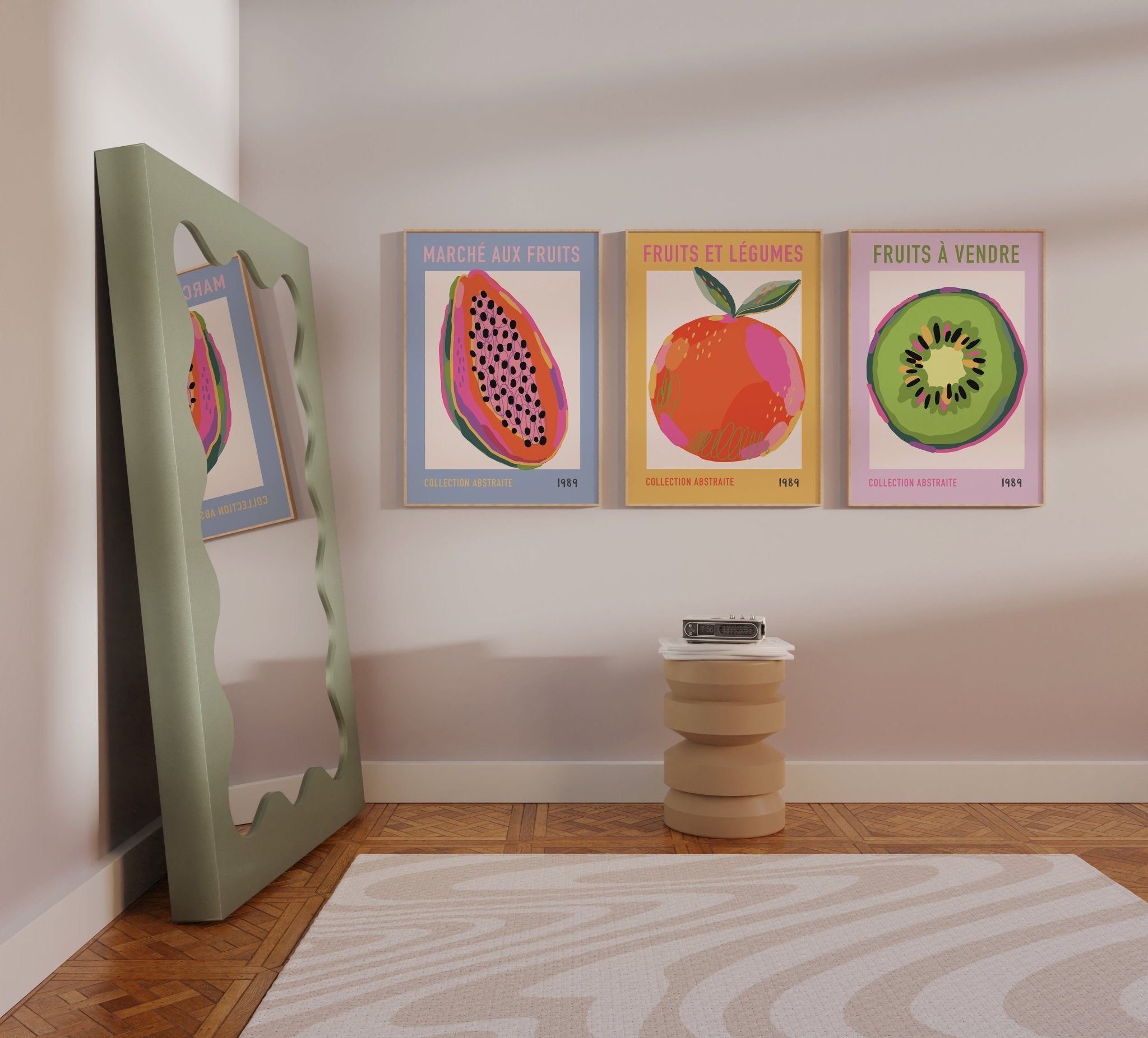 Kitchen Fruit Wall Art set of 3 | Unique Wall Art from Moonshine Prints