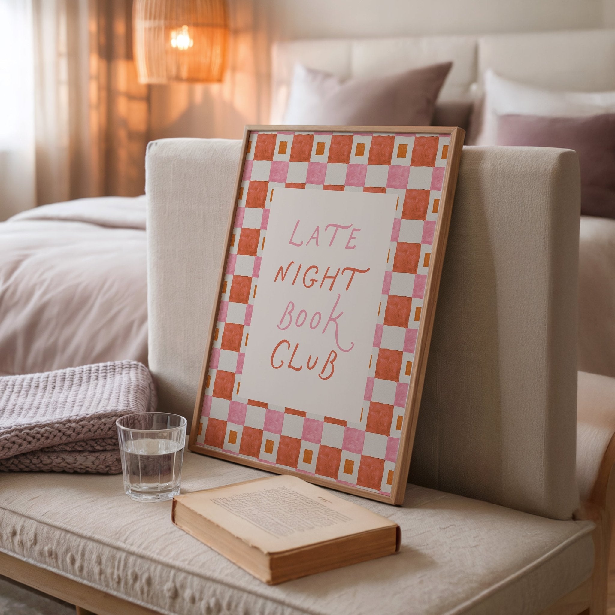 Late Night Book Club Print | Unique Wall Art from Moonshine Prints