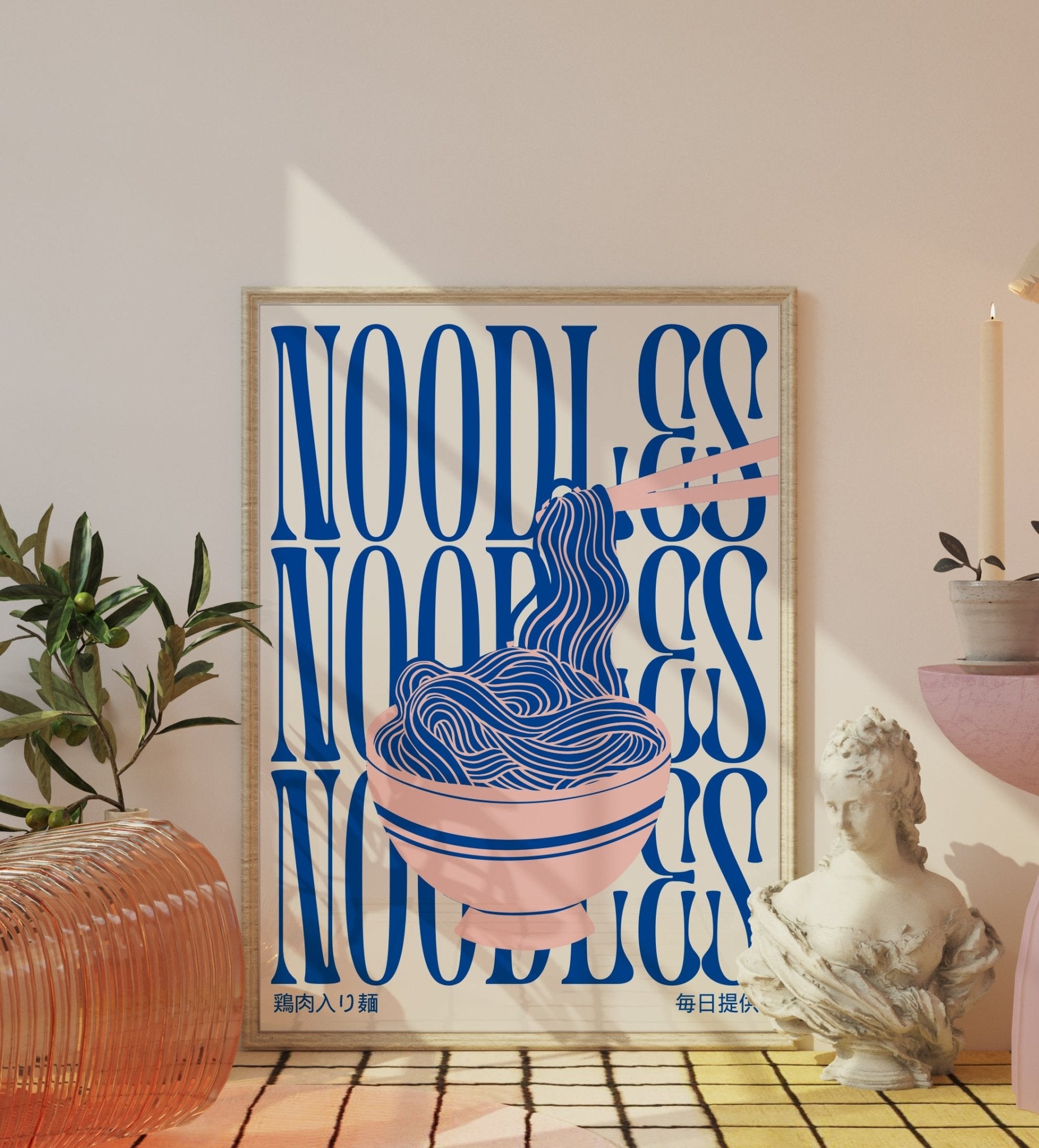 Noodles Abstract Kitchen Wall Art | Unique Wall Art from Moonshine Prints