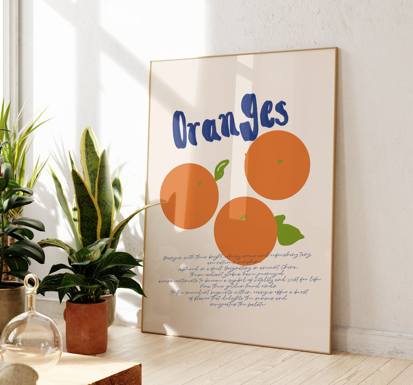 Retro Oranges Art Print | Unique Wall Art from Moonshine Prints