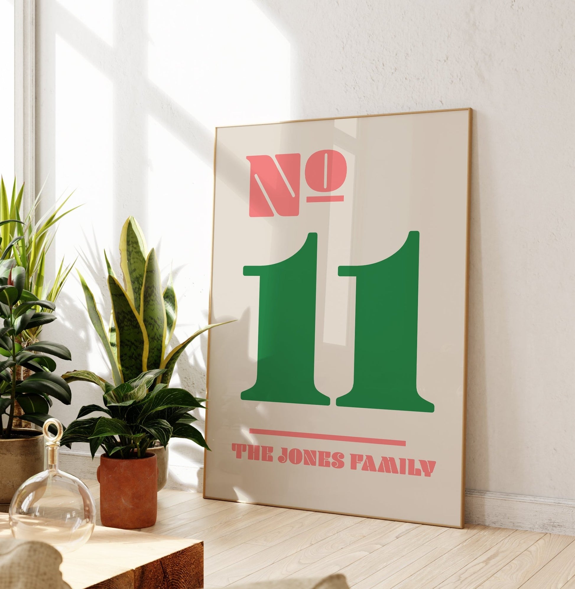 Personalised House Number Hallway Wall Decor | Unique Wall Art from ...