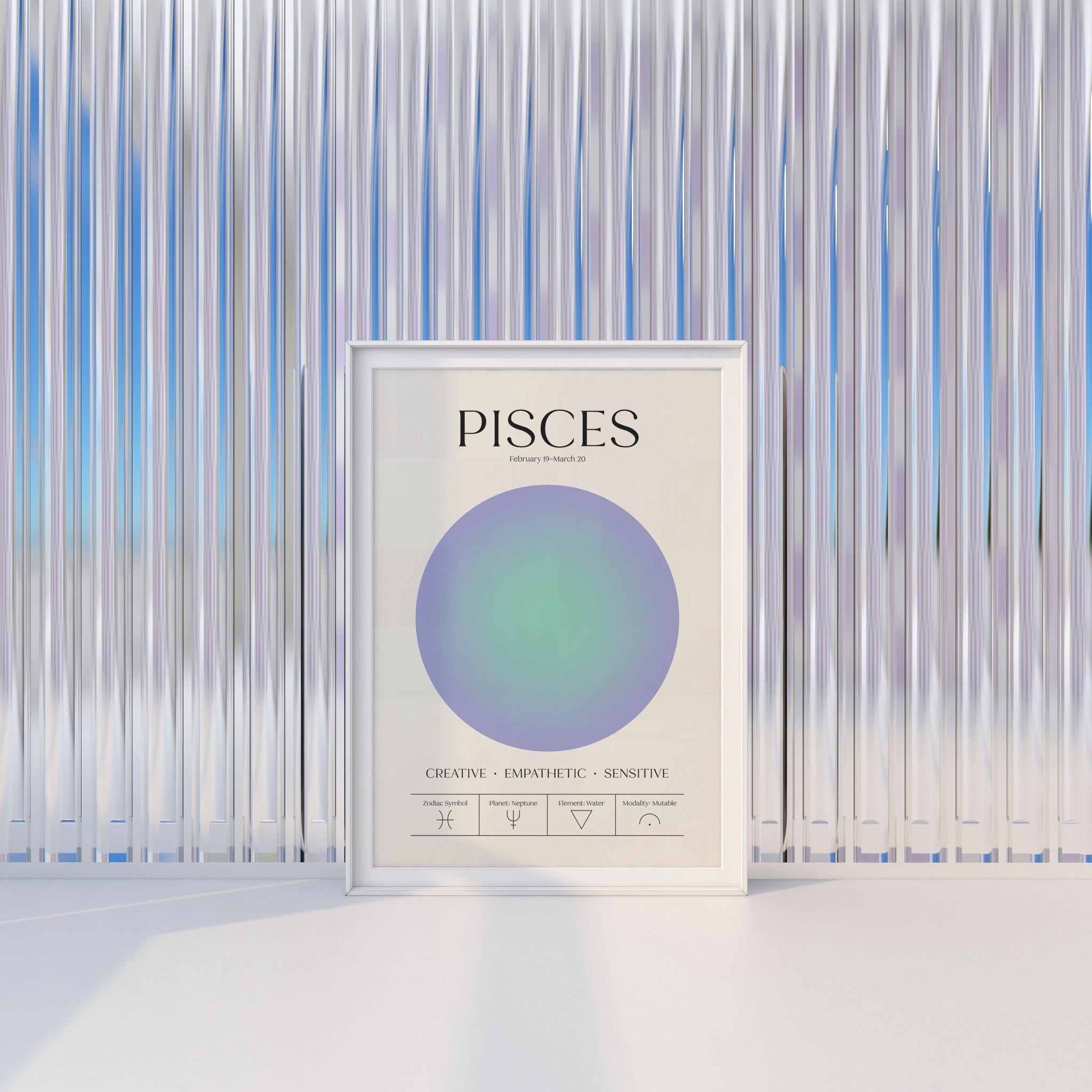 Pisces Zodiac Print | Unique Wall Art from Moonshine Prints