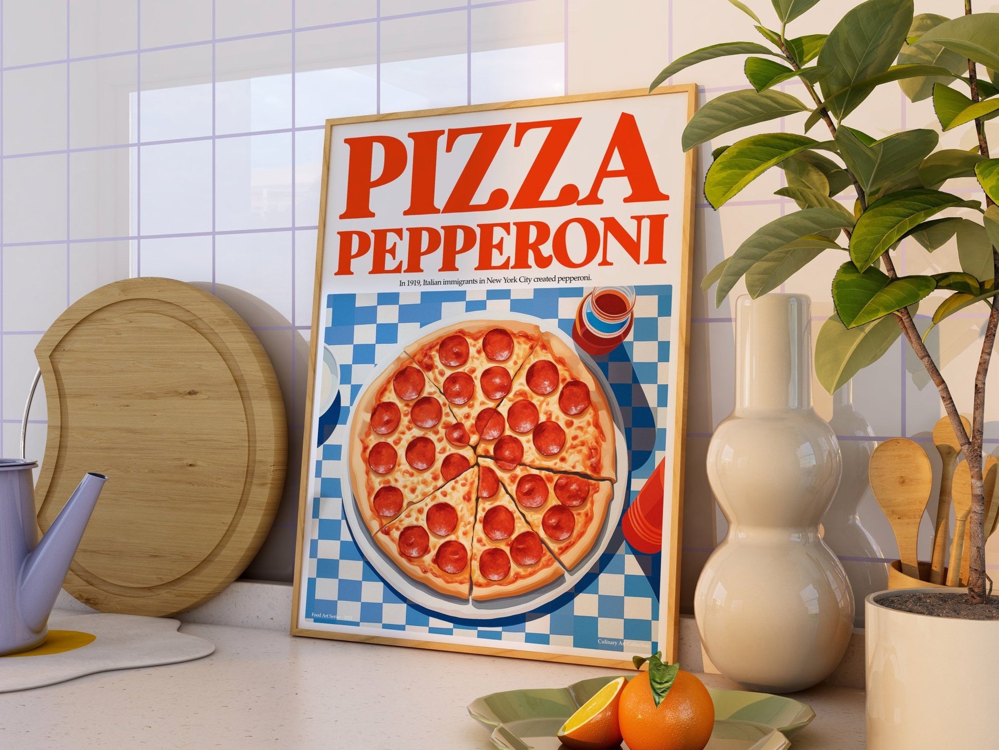Pepperoni Pizza Wall Art | Unique Wall Art from Moonshine Prints