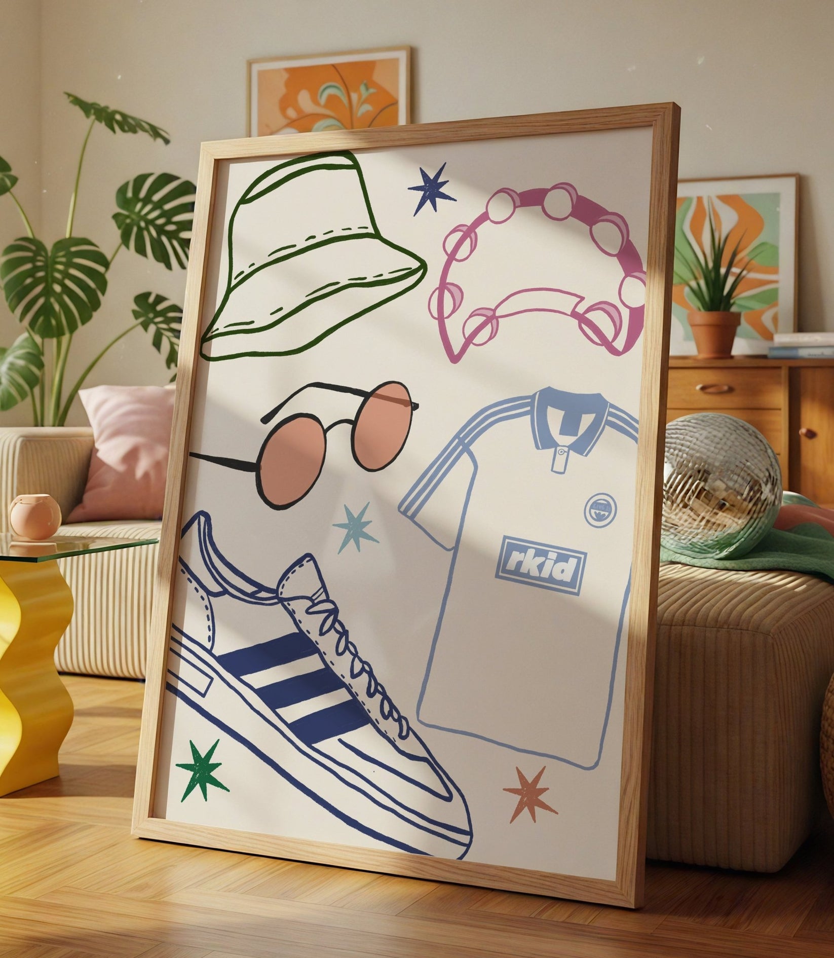 Rkid Oasis Illustration Print | Unique Wall Art from Moonshine Prints