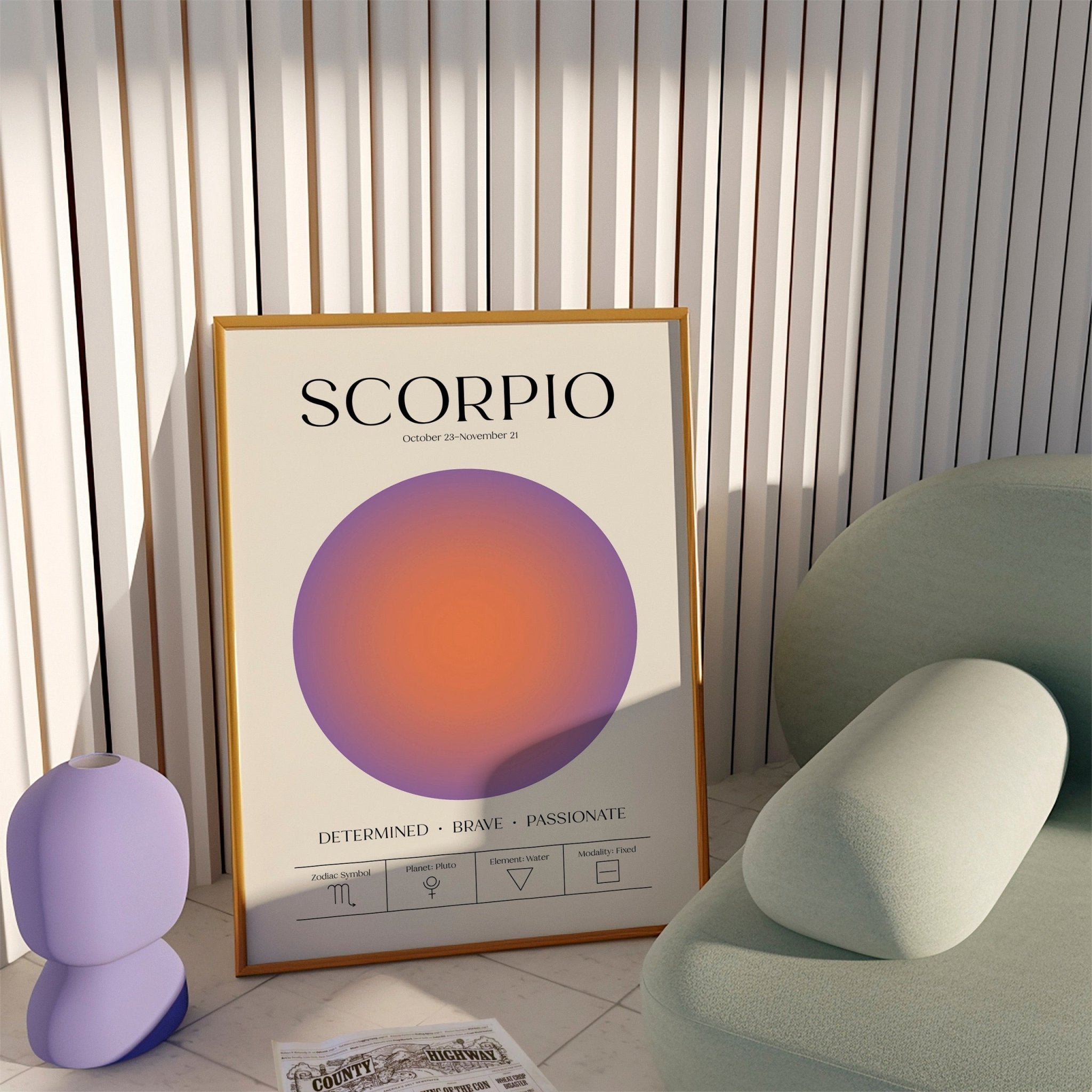 Scorpio Zodiac Print | Unique Wall Art from Moonshine Prints