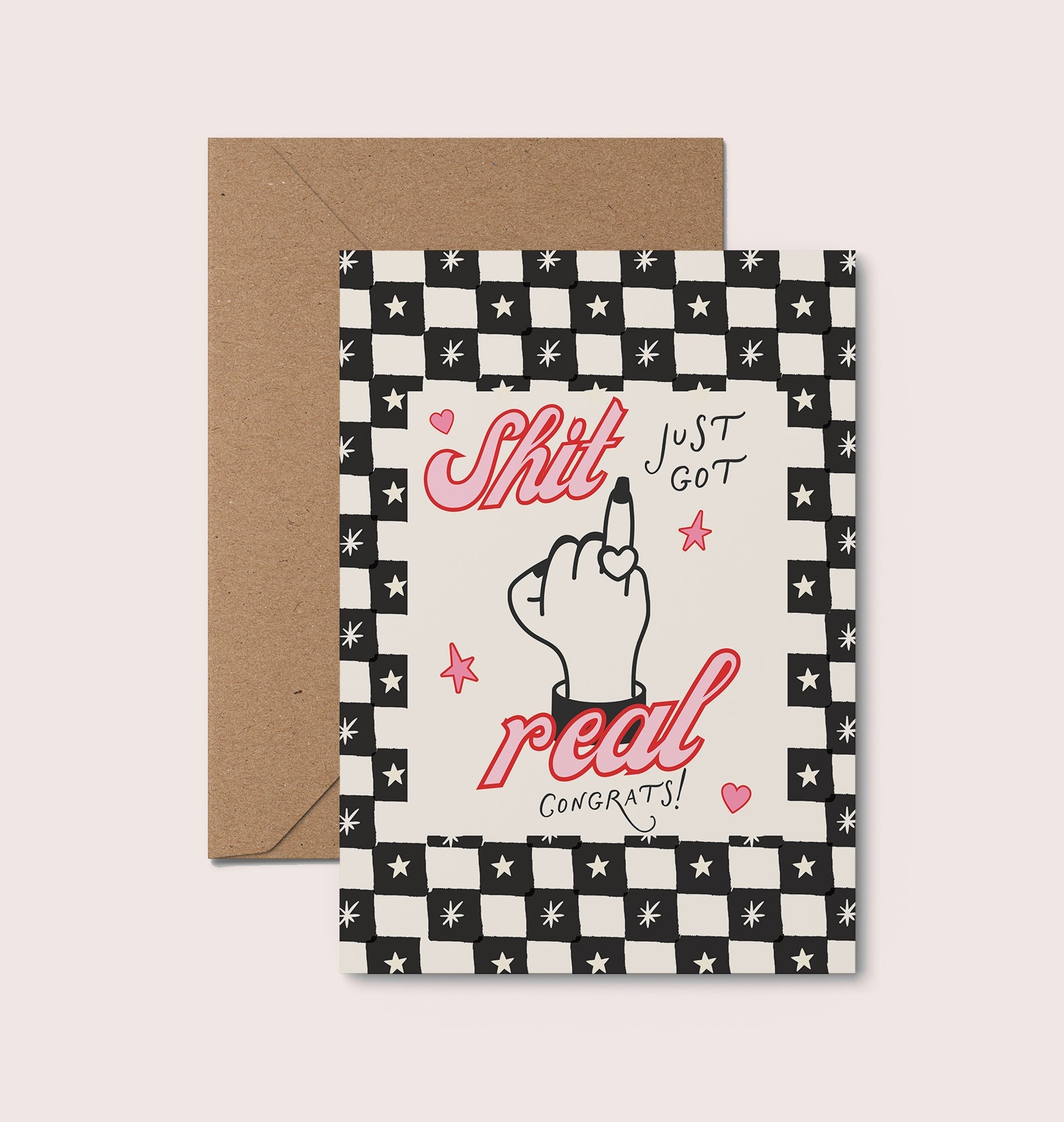 Sh*t Just Got Real Engagement Card | Free UK Shipping – Moonshine Prints