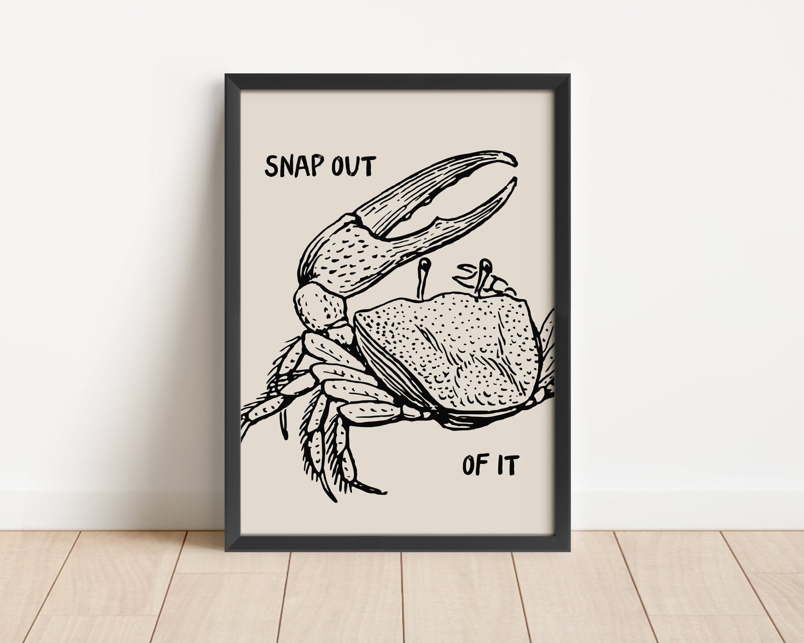 Snap Out Of it Crab Print | Unique Wall Art from Moonshine Prints