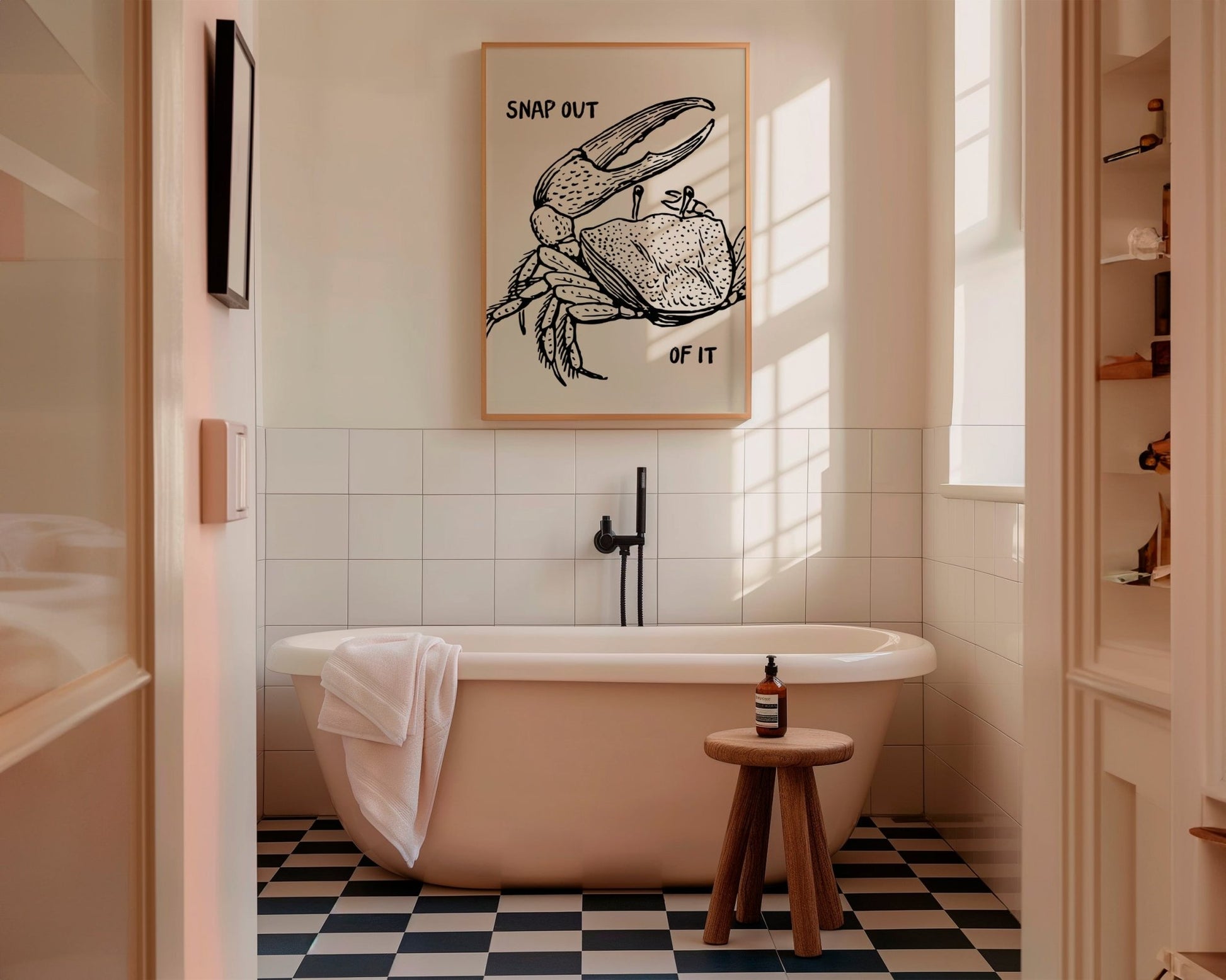 Snap Out Of it Crab Print | Unique Wall Art from Moonshine Prints