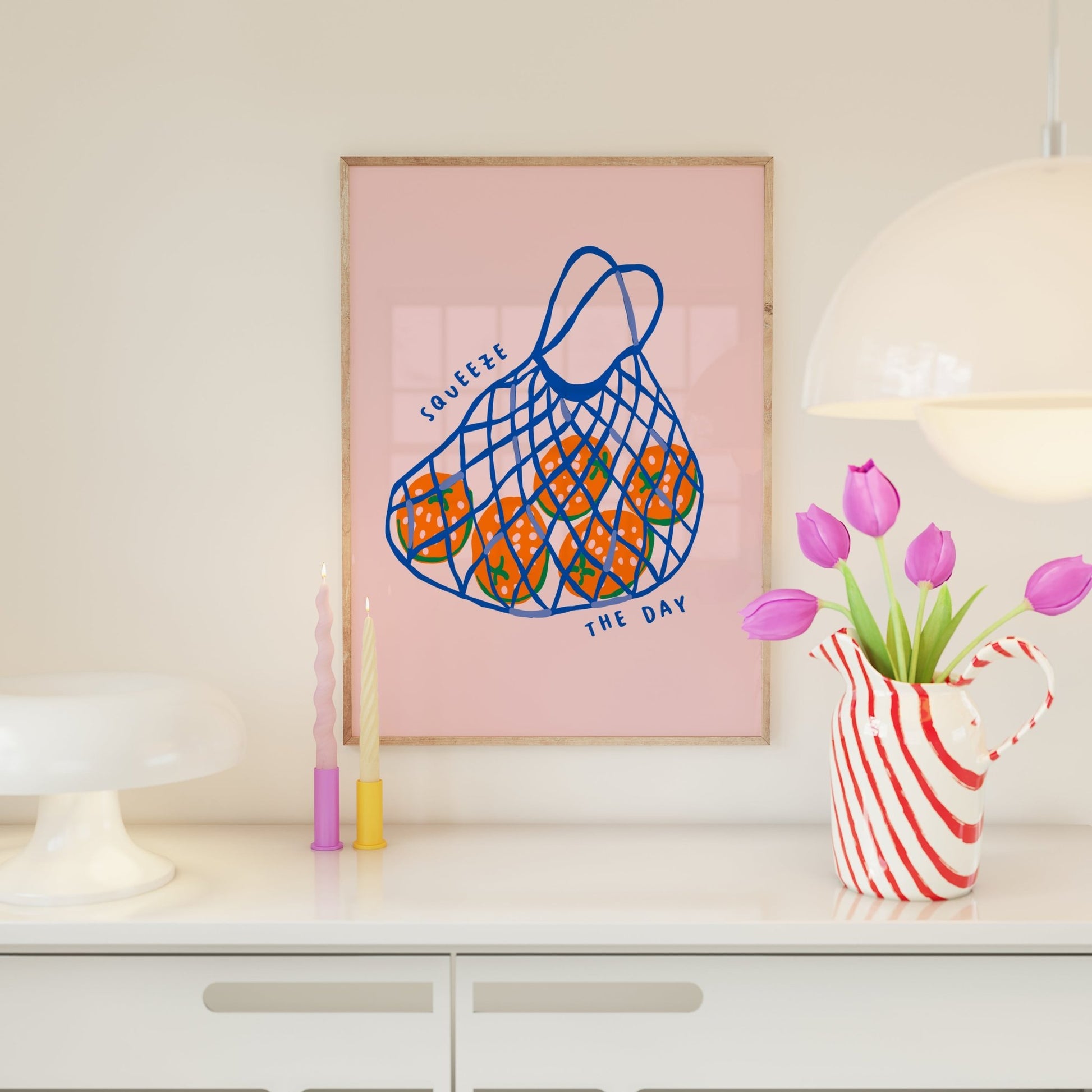 Squeeze The Day Print | Unique Wall Art from Moonshine Prints