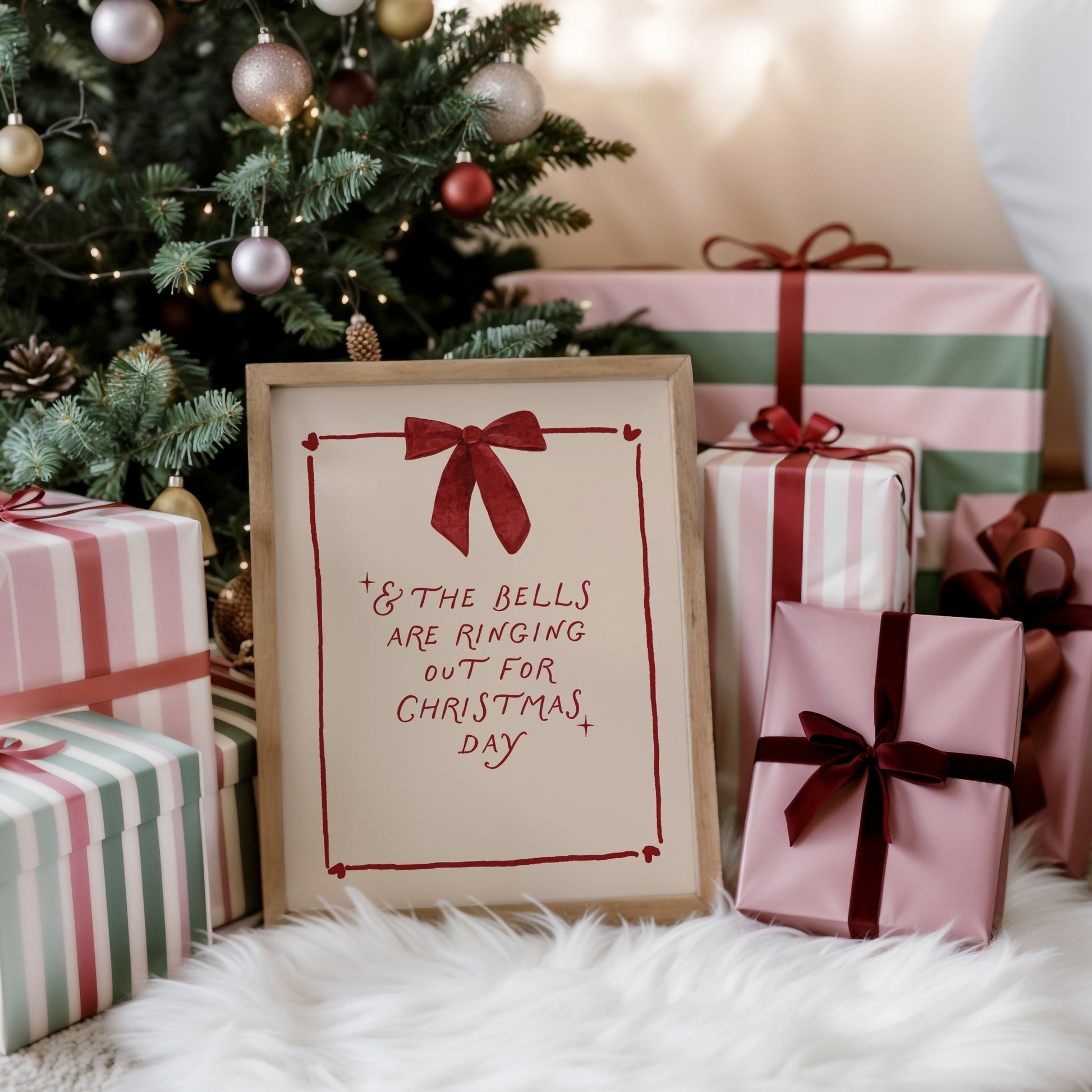 The Bells are Ringing Out for Christmas Print | Unique Wall Art from ...