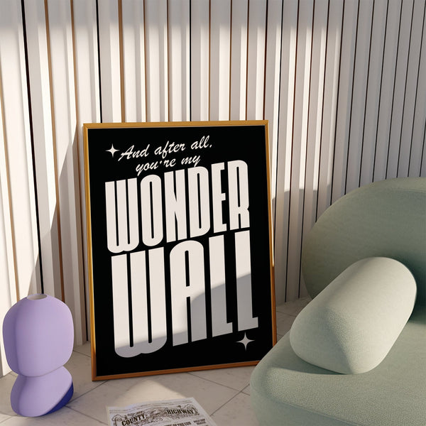 Wonderwall Inspired Print | Unique Wall Art from Moonshine Prints