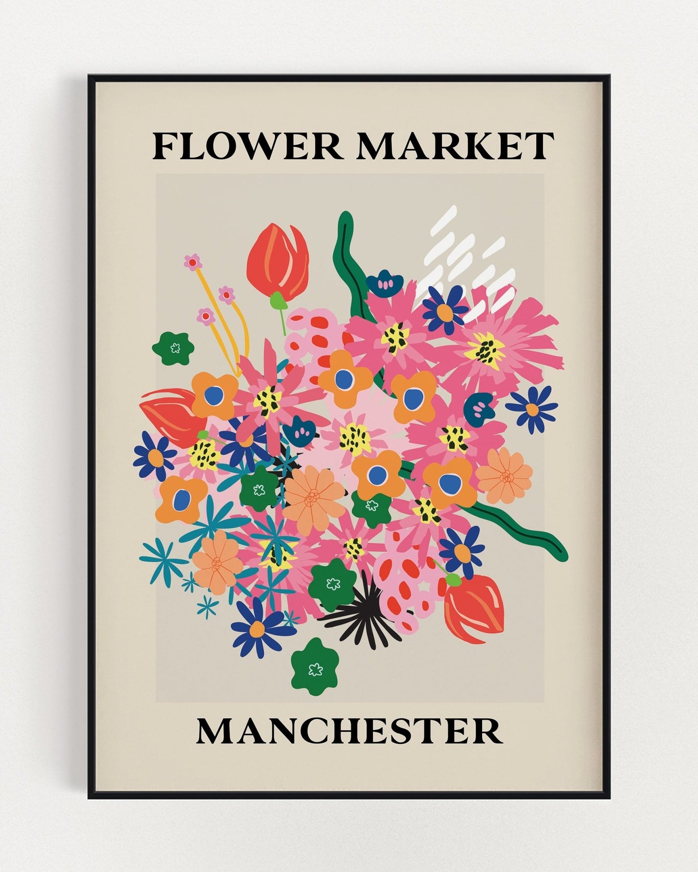 Flower Market Manchester Print | Unique Wall Art from Moonshine Prints