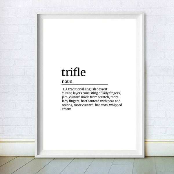 Friends Trifle Definition Print | Unique Wall Art Picture Print from ...