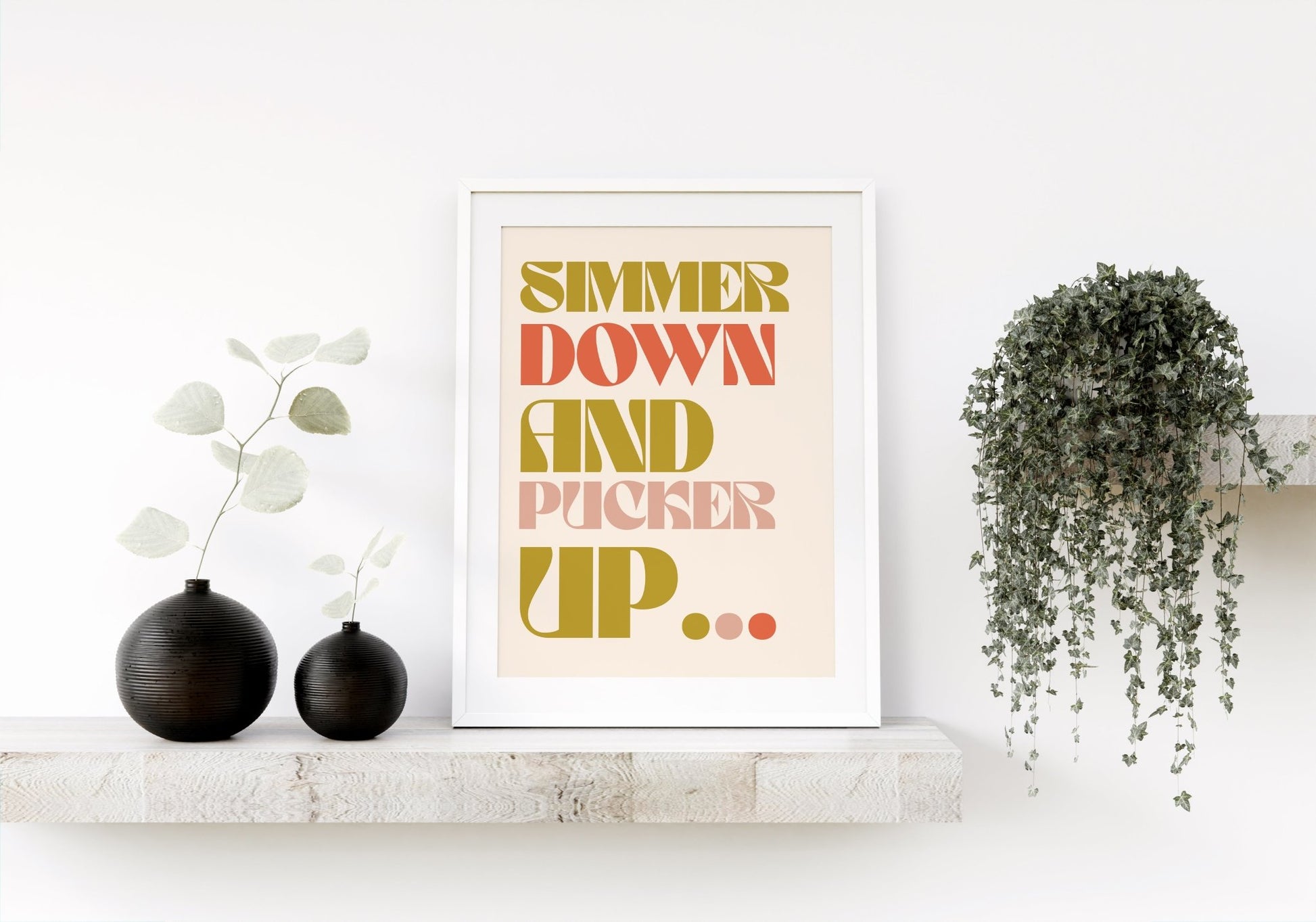 Simmer Down and Pucker Up Arctic Monkeys Inspired Typography Print ...
