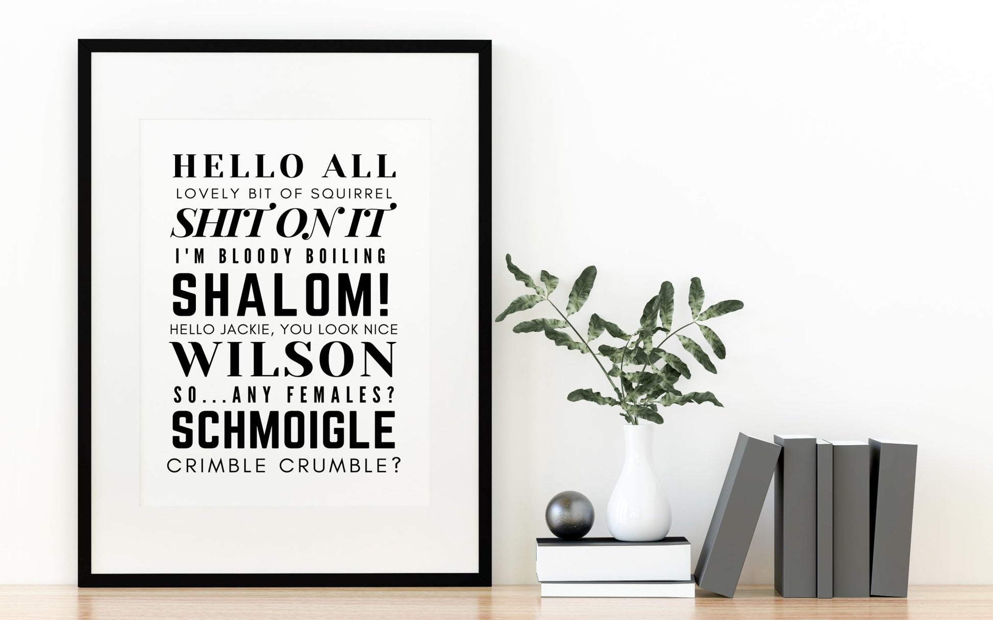 Friday Night Dinner Poster Print | Unique Wall Art from Moonshine Prints