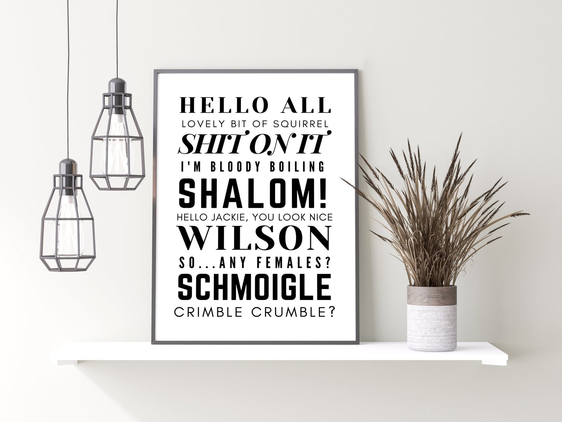 Friday Night Dinner Poster Print | Unique Wall Art from Moonshine Prints