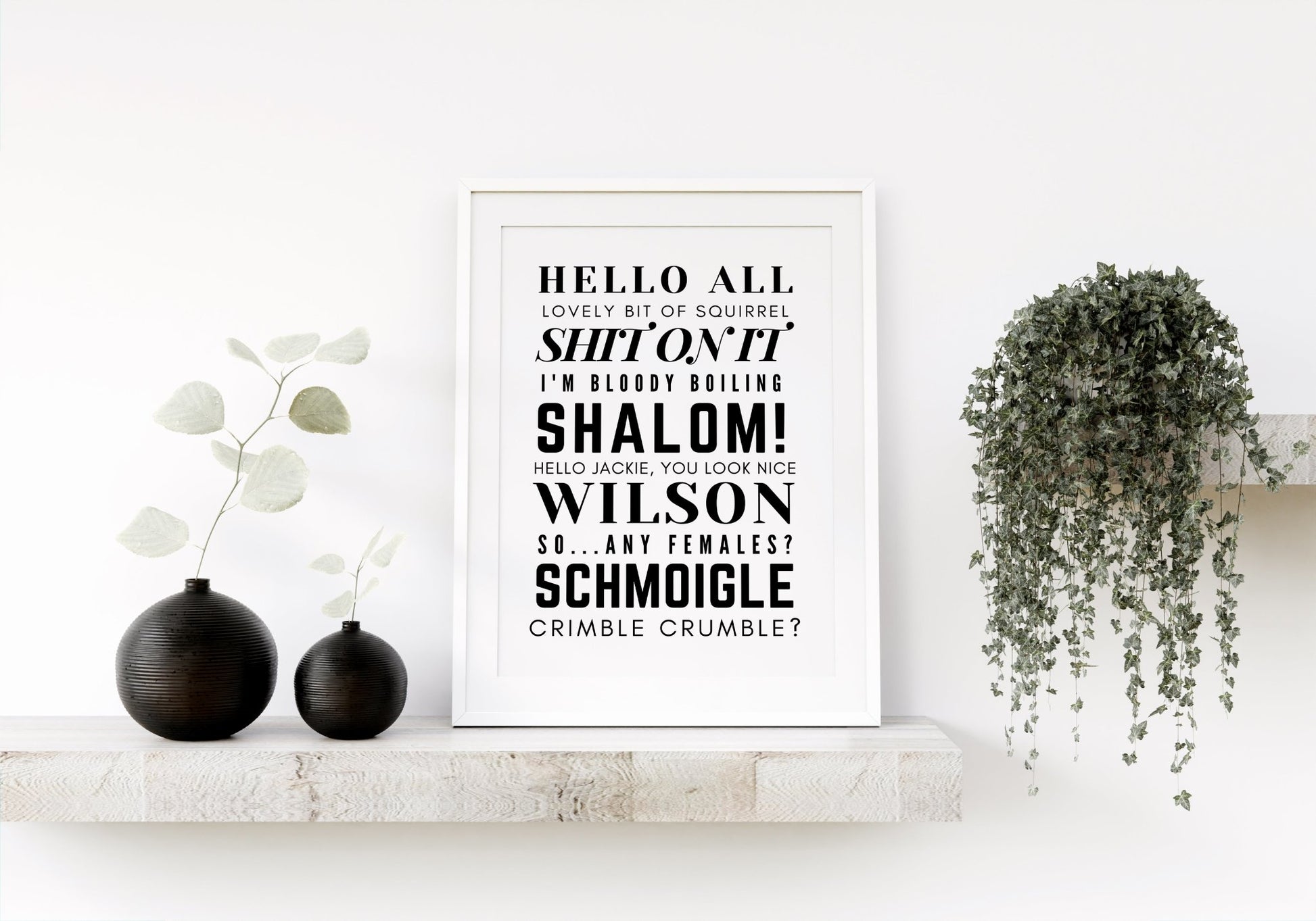 Friday Night Dinner Poster Print | Unique Wall Art from Moonshine Prints