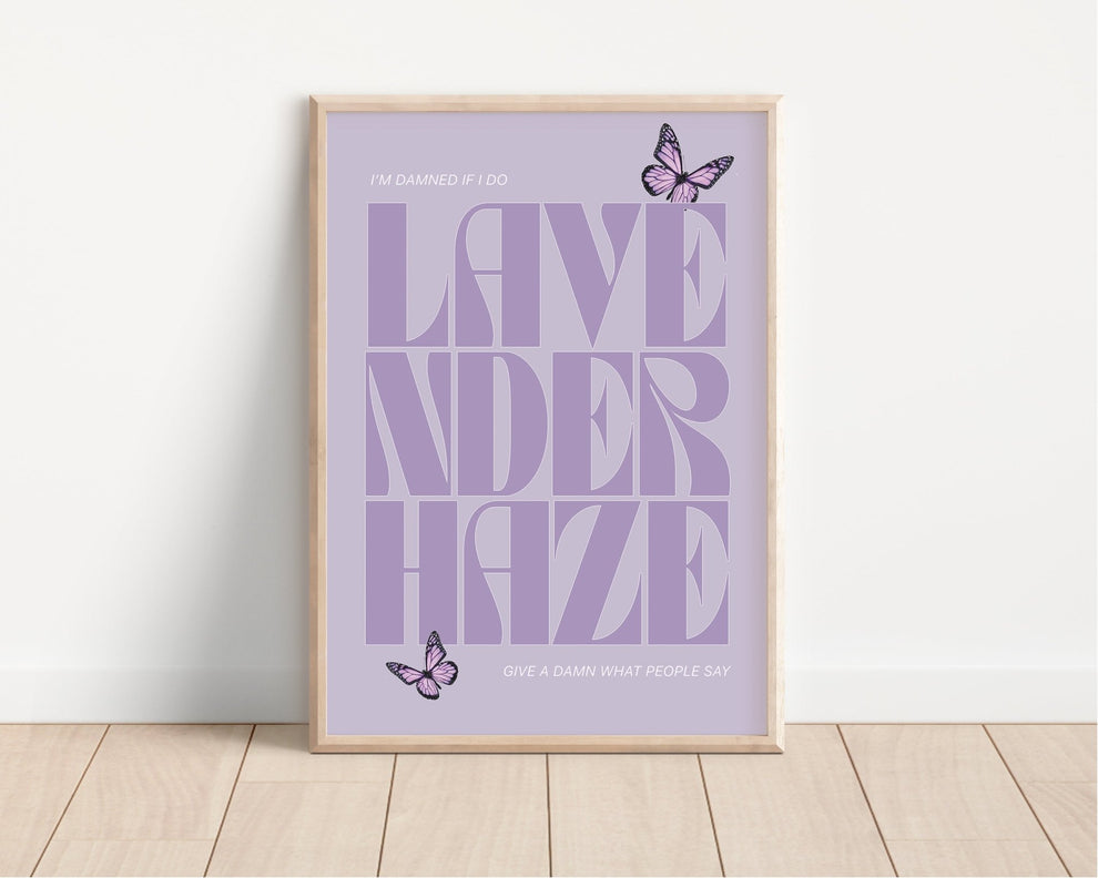 Lavender Haze Taylor Swift Inspired Art Print | Unique Wall Art from ...
