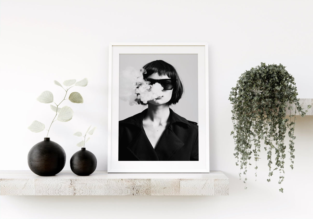 Monochrome Model Black and White Photography Print | Unique Wall Art ...