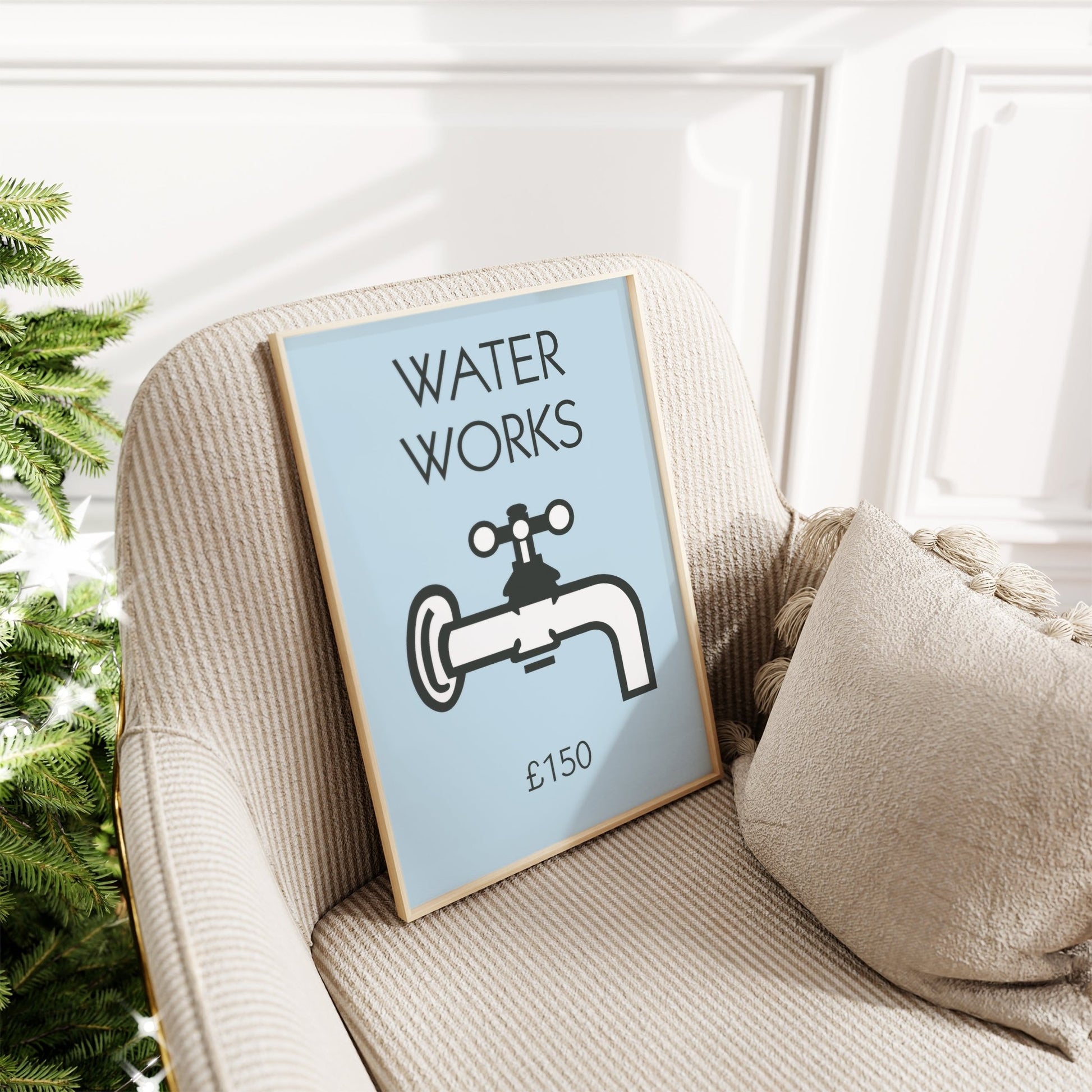 Pastel Retro Water Works Print | Unique Wall Art from Moonshine Prints