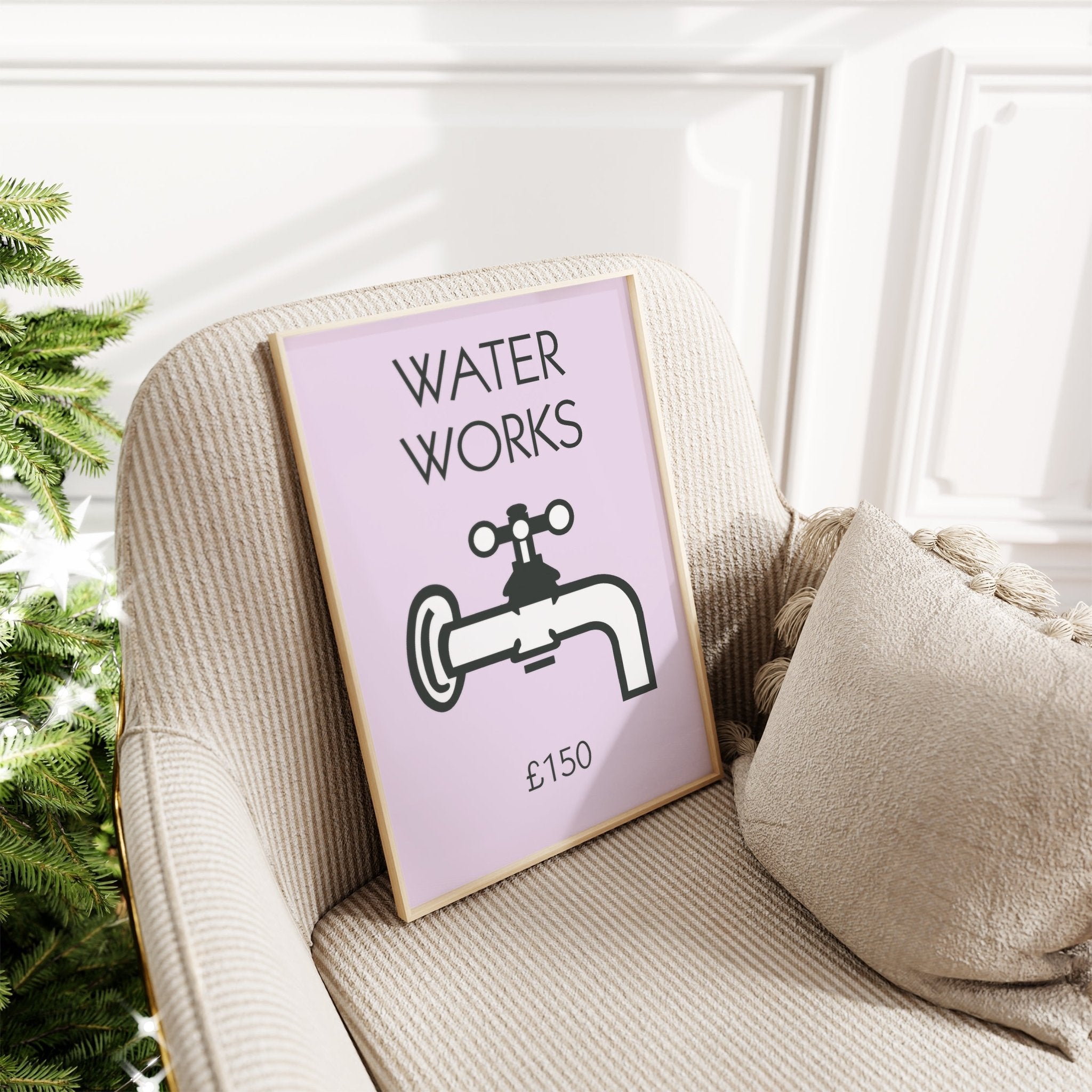Pastel Retro Water Works Print | Unique Wall Art from Moonshine Prints