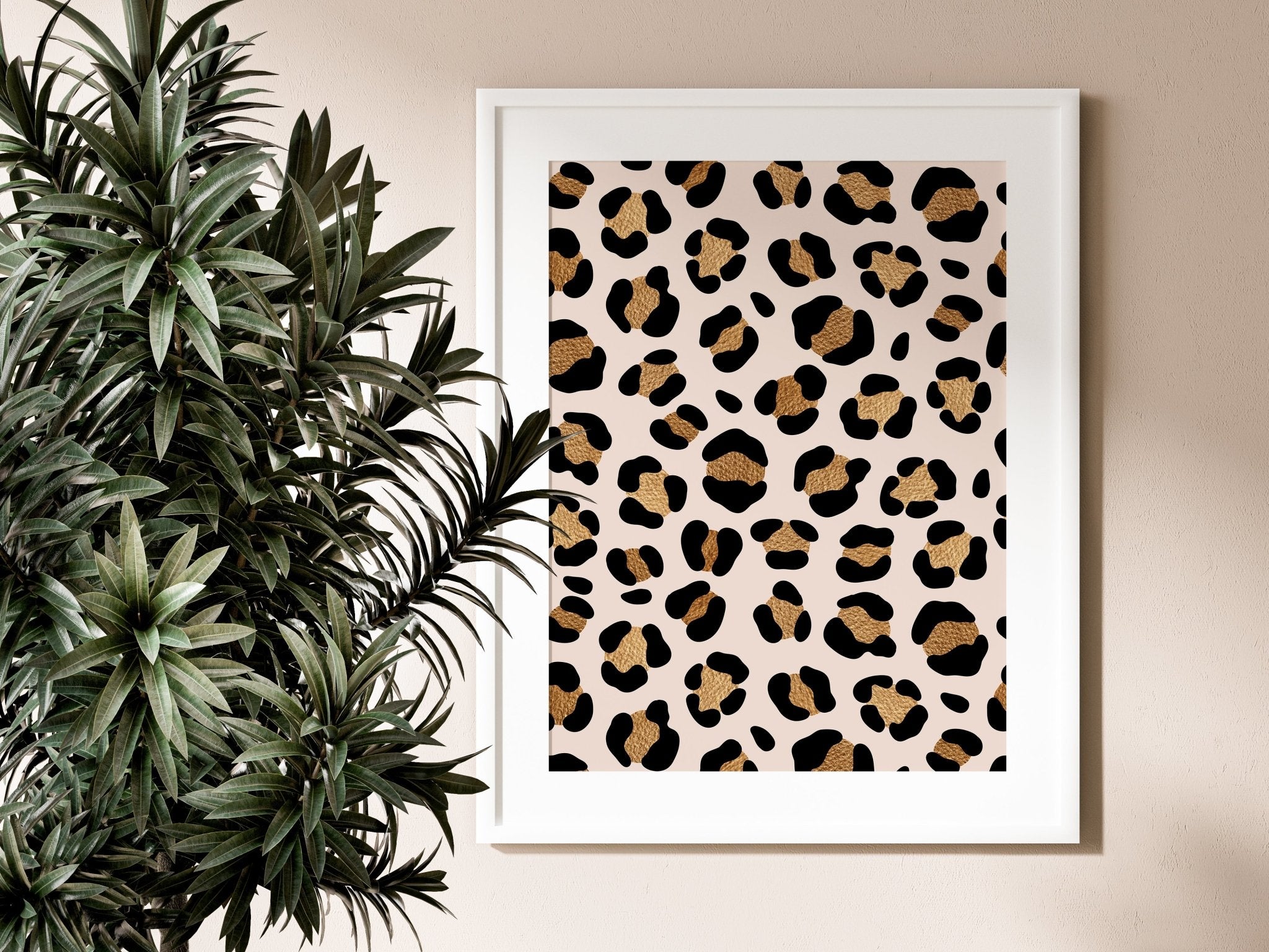 Pink Leopard Print Bedroom | Unique Wall Art from Moonshine Prints