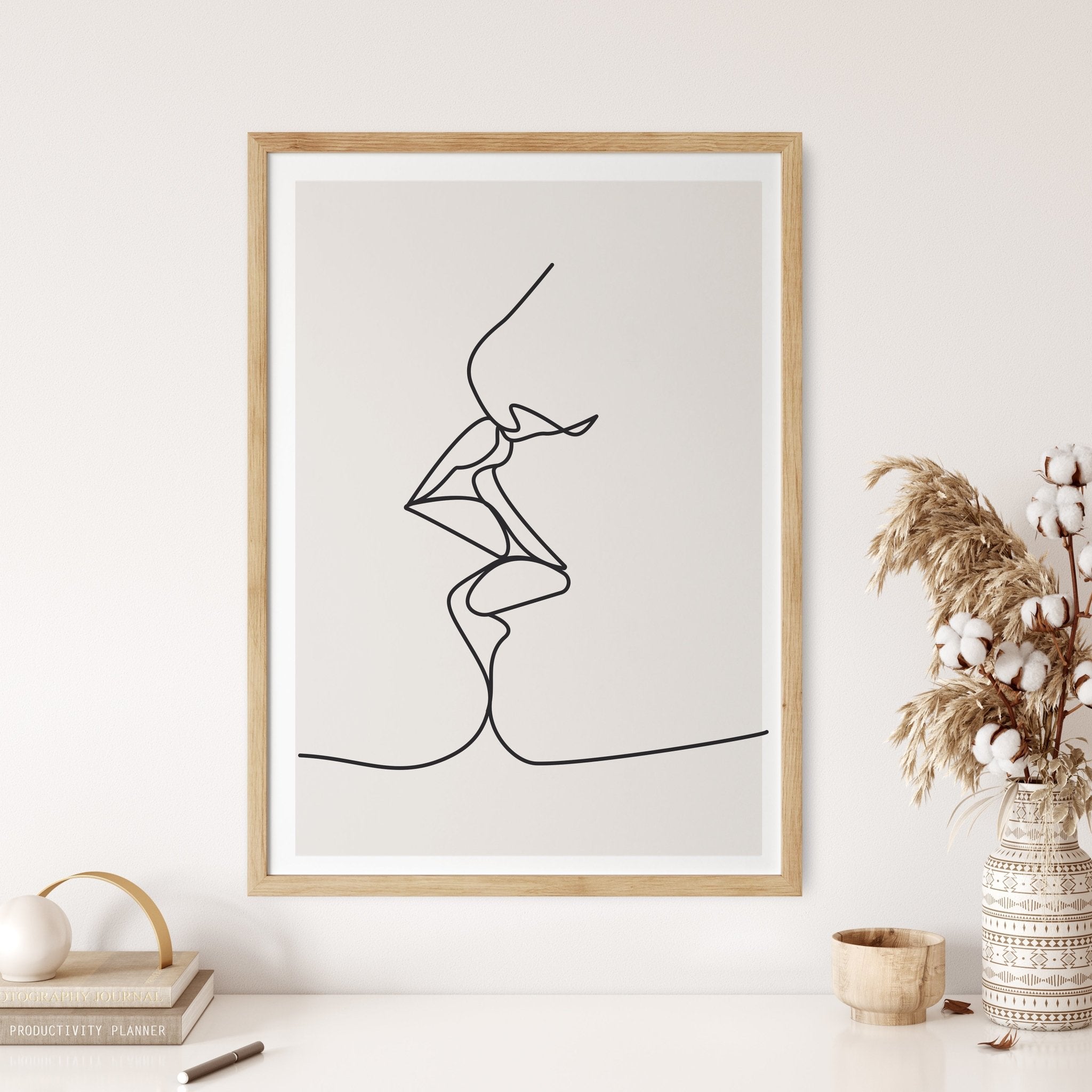 Abstract Kissing Print | Unique Wall Art from Moonshine Prints