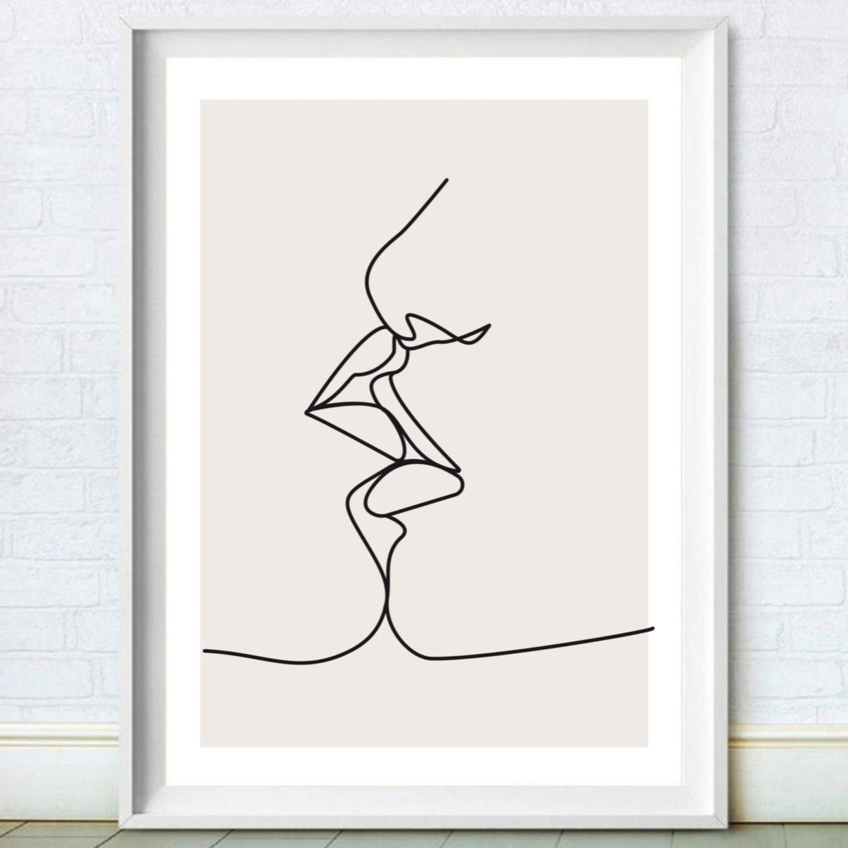 Abstract Kissing Print | Unique Wall Art from Moonshine Prints