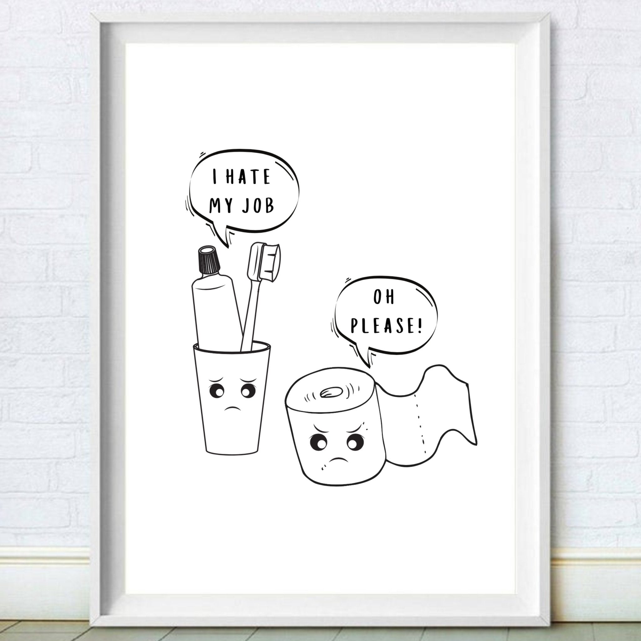 Funny Toilet Roll Print | Unique Wall Art from Moonshine Prints
