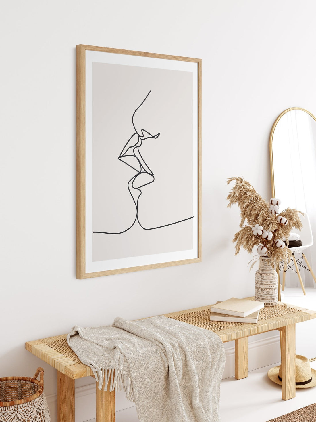 Abstract Kissing Print | Unique Wall Art from Moonshine Prints